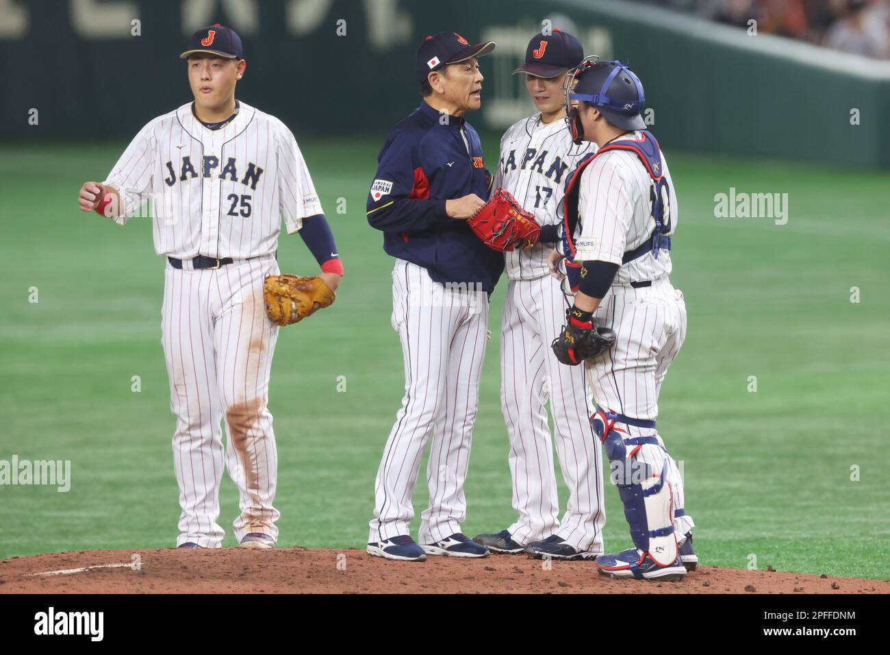 Tokyo, Japan. 16th Mar, 2023. (L to R) Kazuma Okamoto, Hideki Kuriyama, Hiromi Itoh, Takuya Kai ...