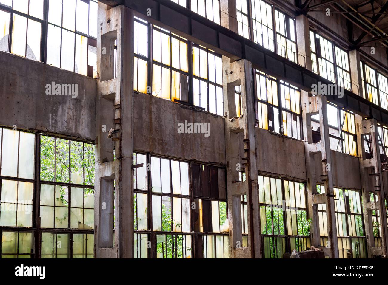 The abandoned old factory building inside Stock Photo - Alamy