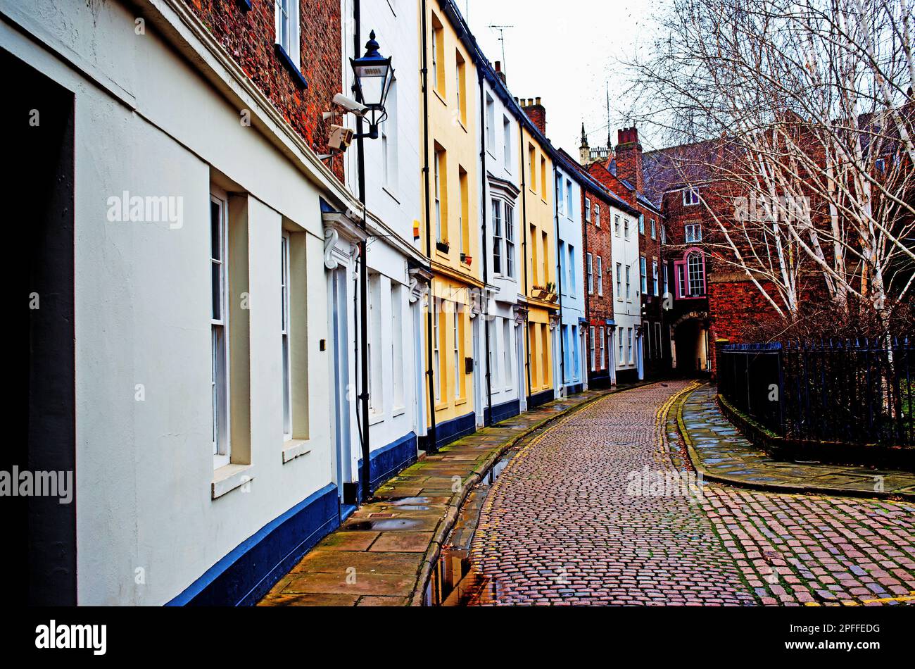 Terraced Villas, Hull Old Town, Hull, Humberside, England Stock Photo ...