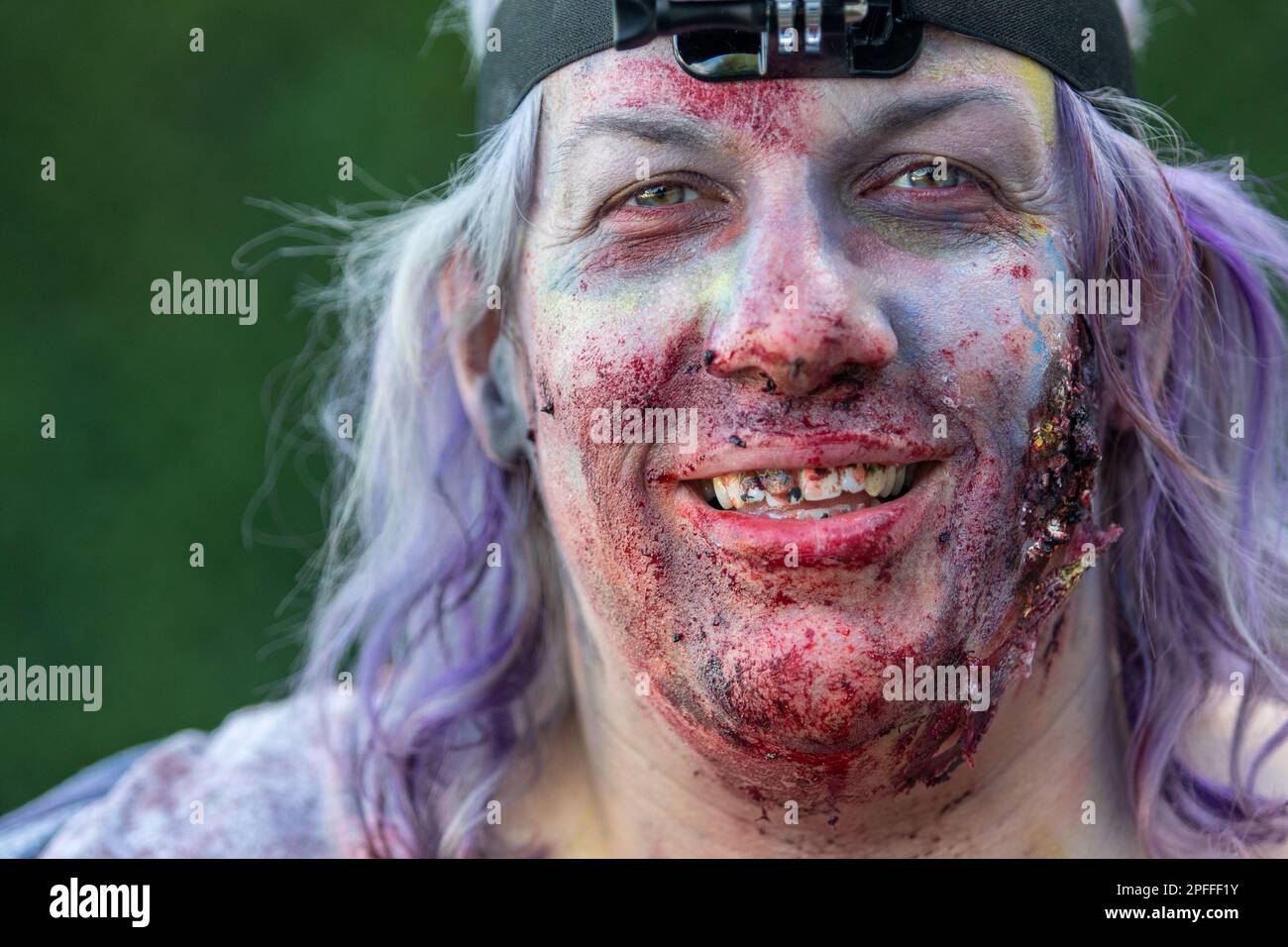 Happy mad zombie woman hi-res stock photography and images - Alamy