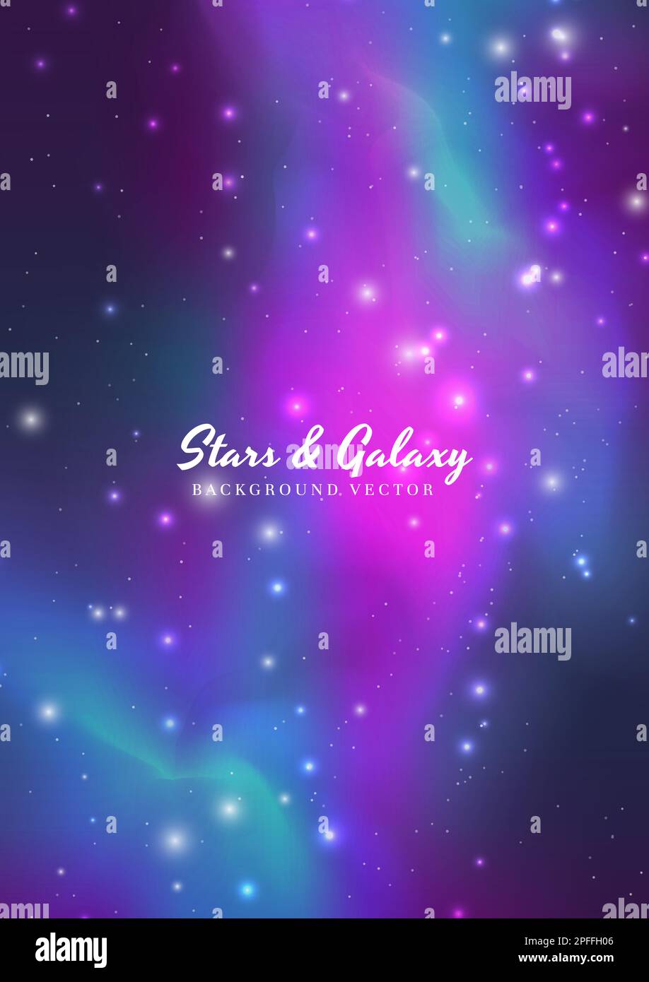 Galaxy starry background poster design vector Stock Vector Image & Art ...