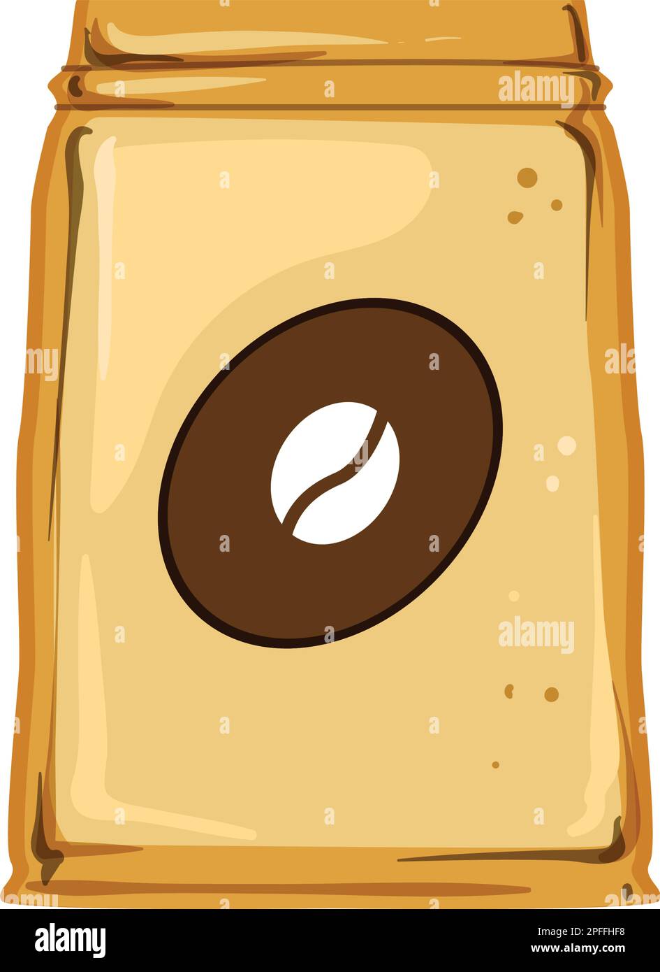 food coffee packaging cartoon vector illustration Stock Vector Image ...
