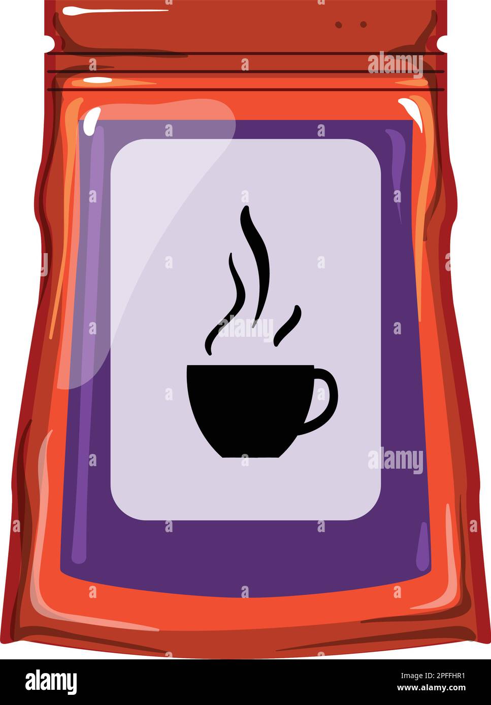 pack coffee packaging cartoon vector illustration Stock Vector Image ...