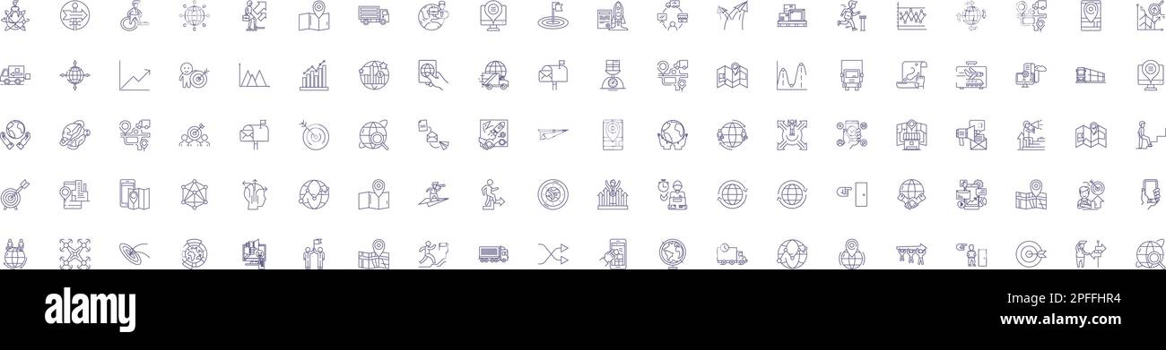 Location And Navigation Line Icons Signs Set Design Collection Of Navigation Location Mapping