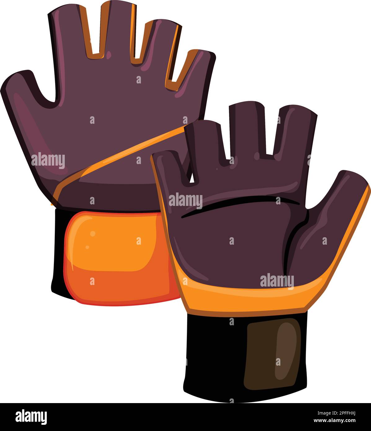 fit fitness gloves cartoon vector illustration Stock Vector Image & Art ...