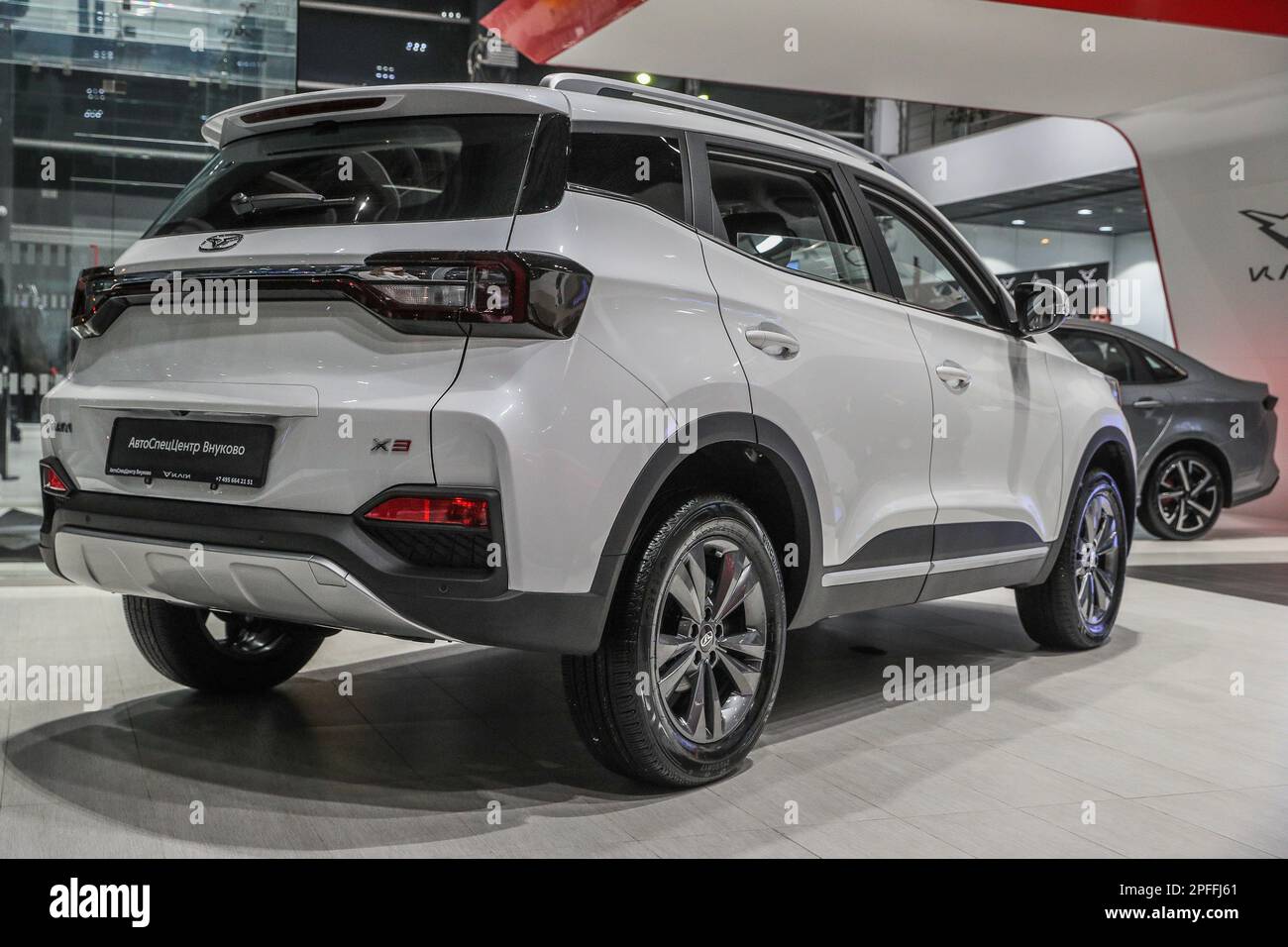 March 16, 2023. Russia. Moscow. Kaiyi X3 Pro crossover at the opening ...