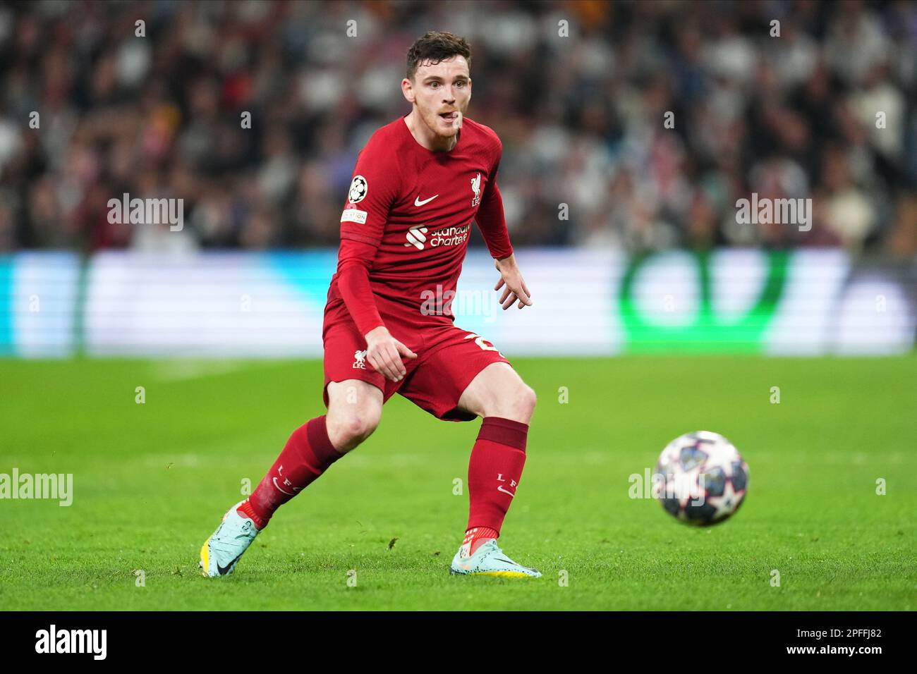 Andy Robertson of Liverpool FC during the UEFA Champions League match ...
