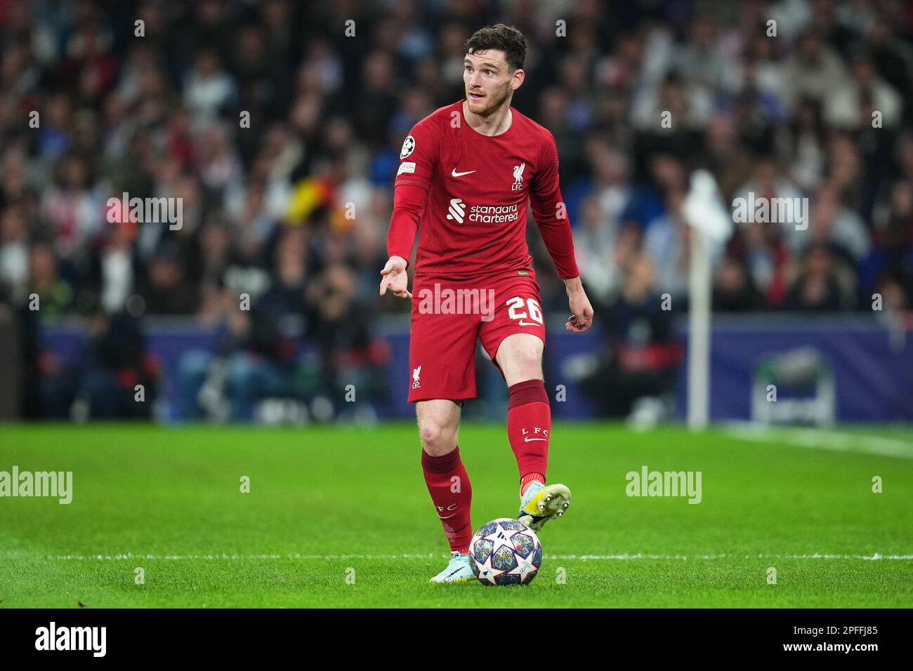 Andy Robertson of Liverpool FC during the UEFA Champions League match ...