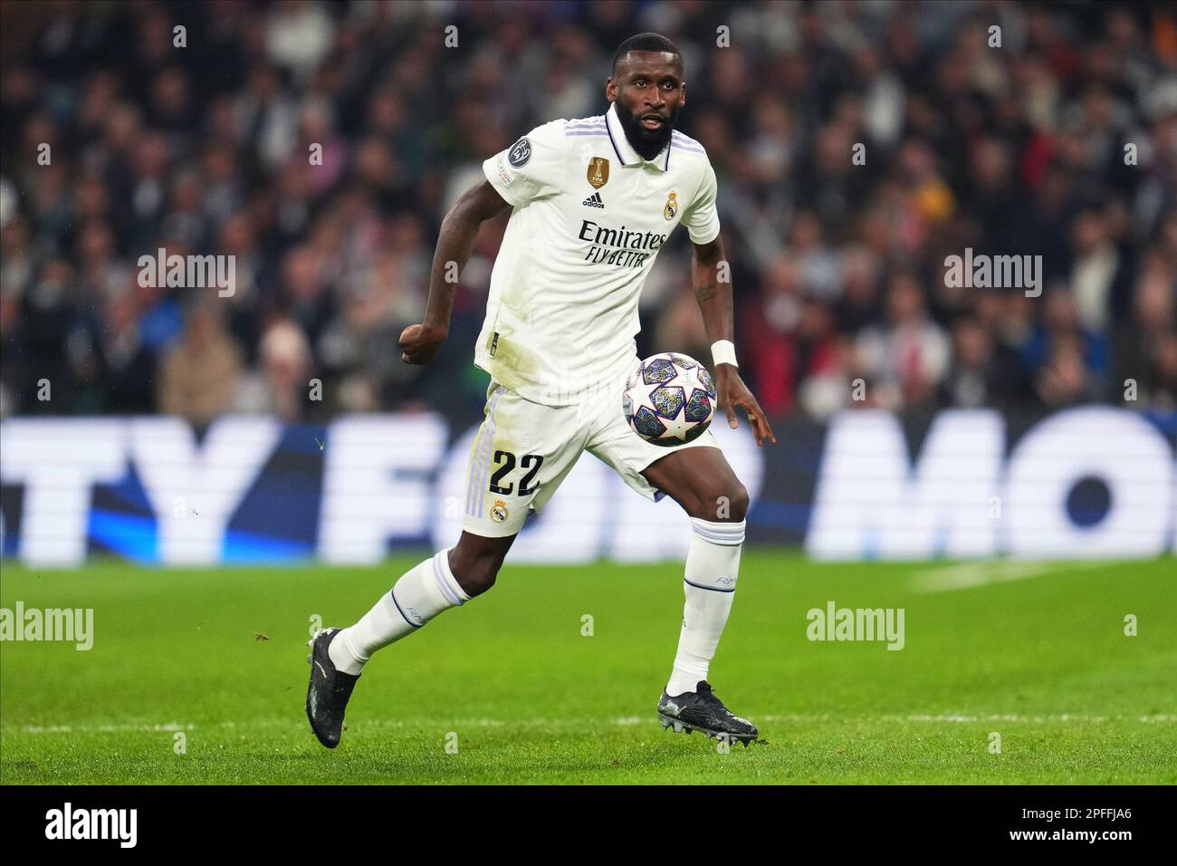 Antonio Rudiger of Real Madrid during the UEFA Champions League match ...
