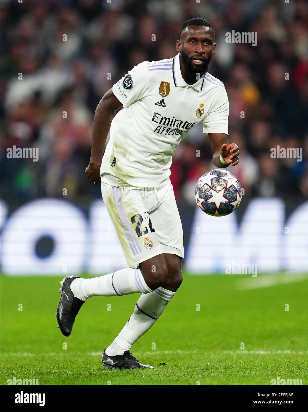 Antonio Rudiger of Real Madrid during the UEFA Champions League match ...