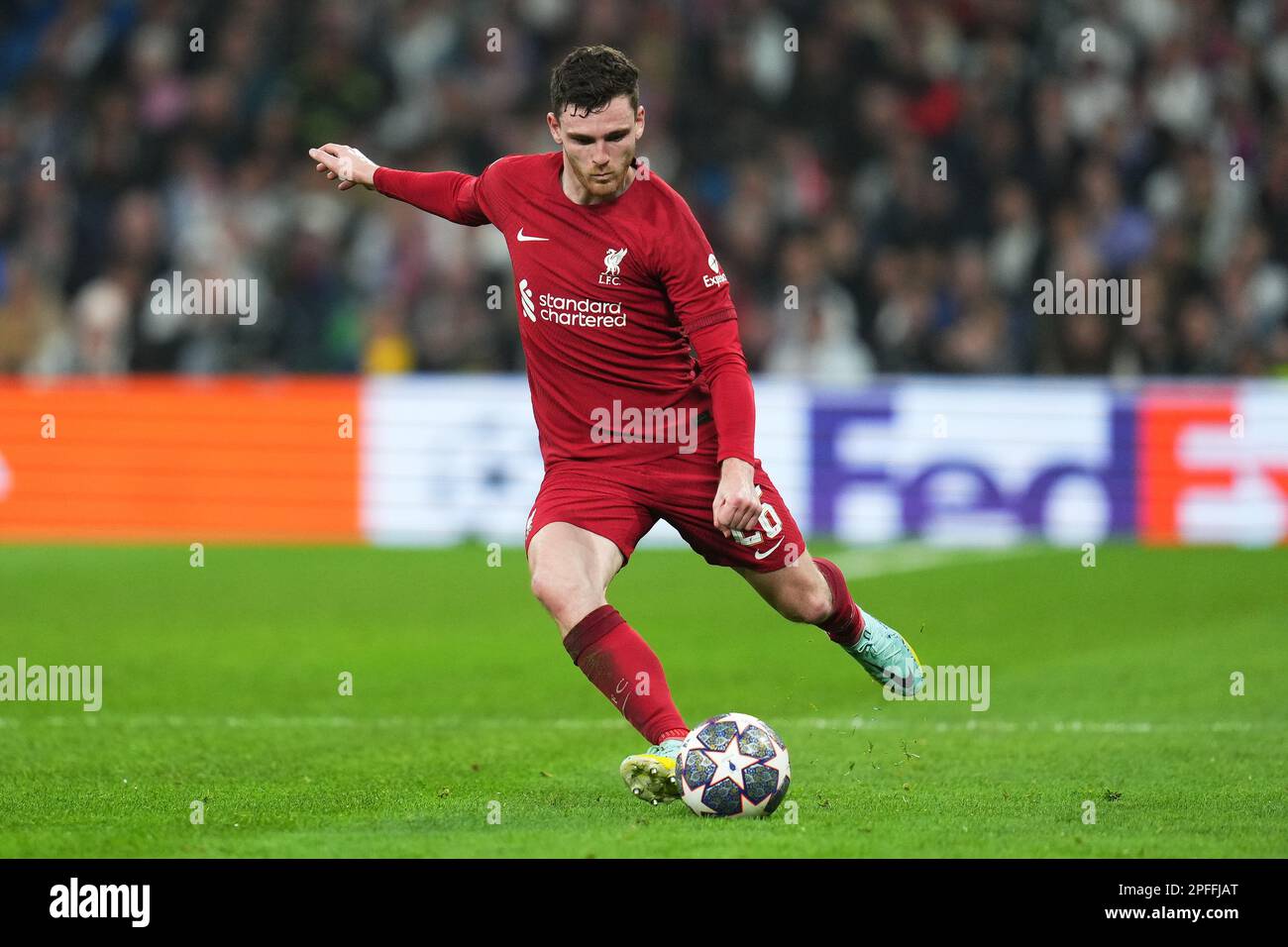 Andy Robertson of Liverpool FC during the UEFA Champions League match ...