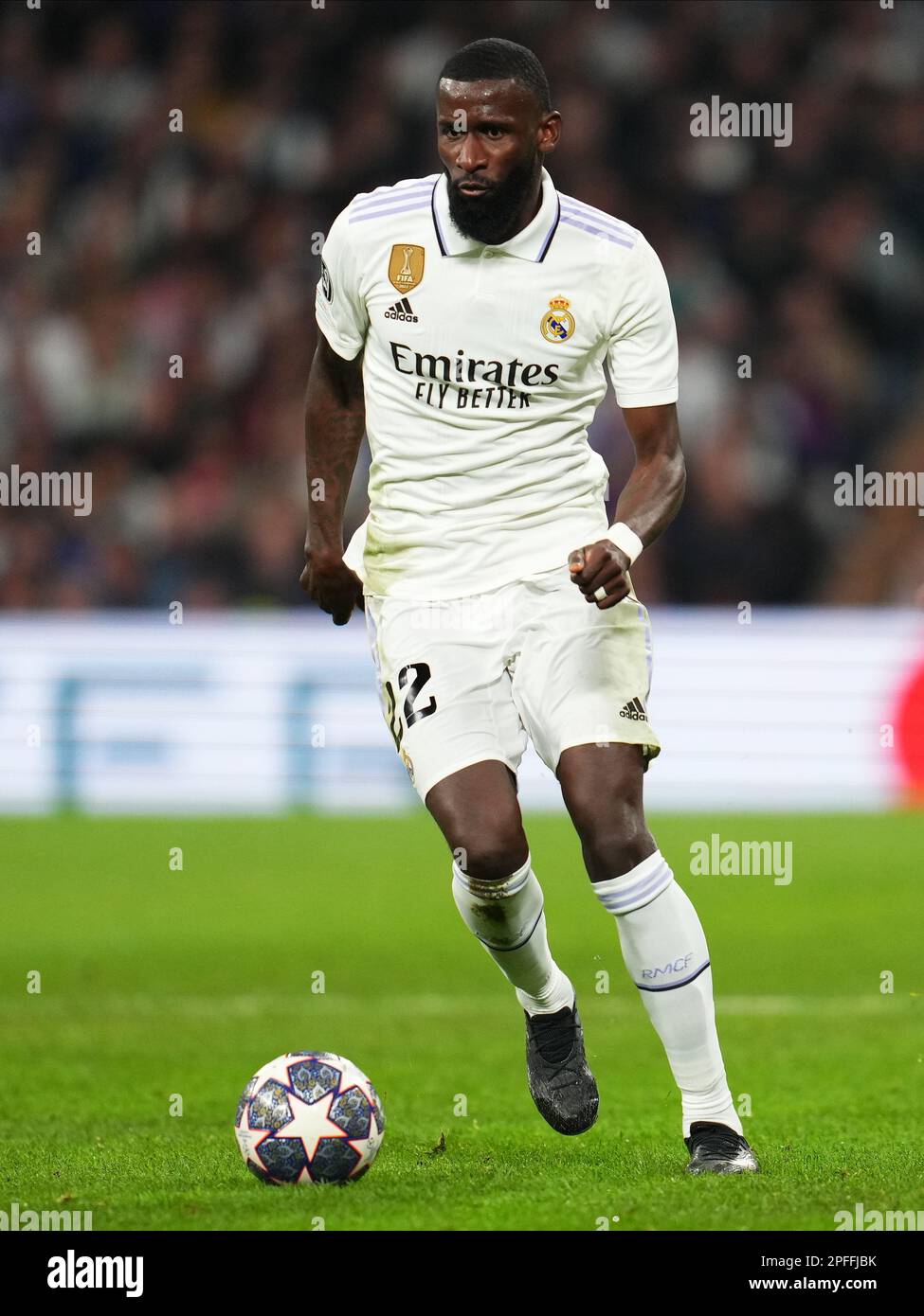 Antonio Rudiger of Real Madrid during the UEFA Champions League match ...