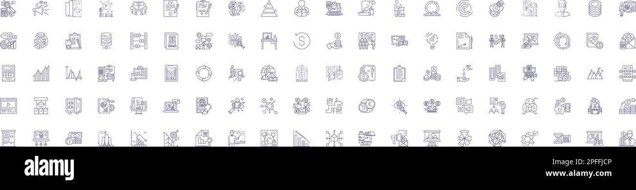 Business intelligence line icons signs set. Design collection of ... Business intelligence line icons signs set. Design collection of ...