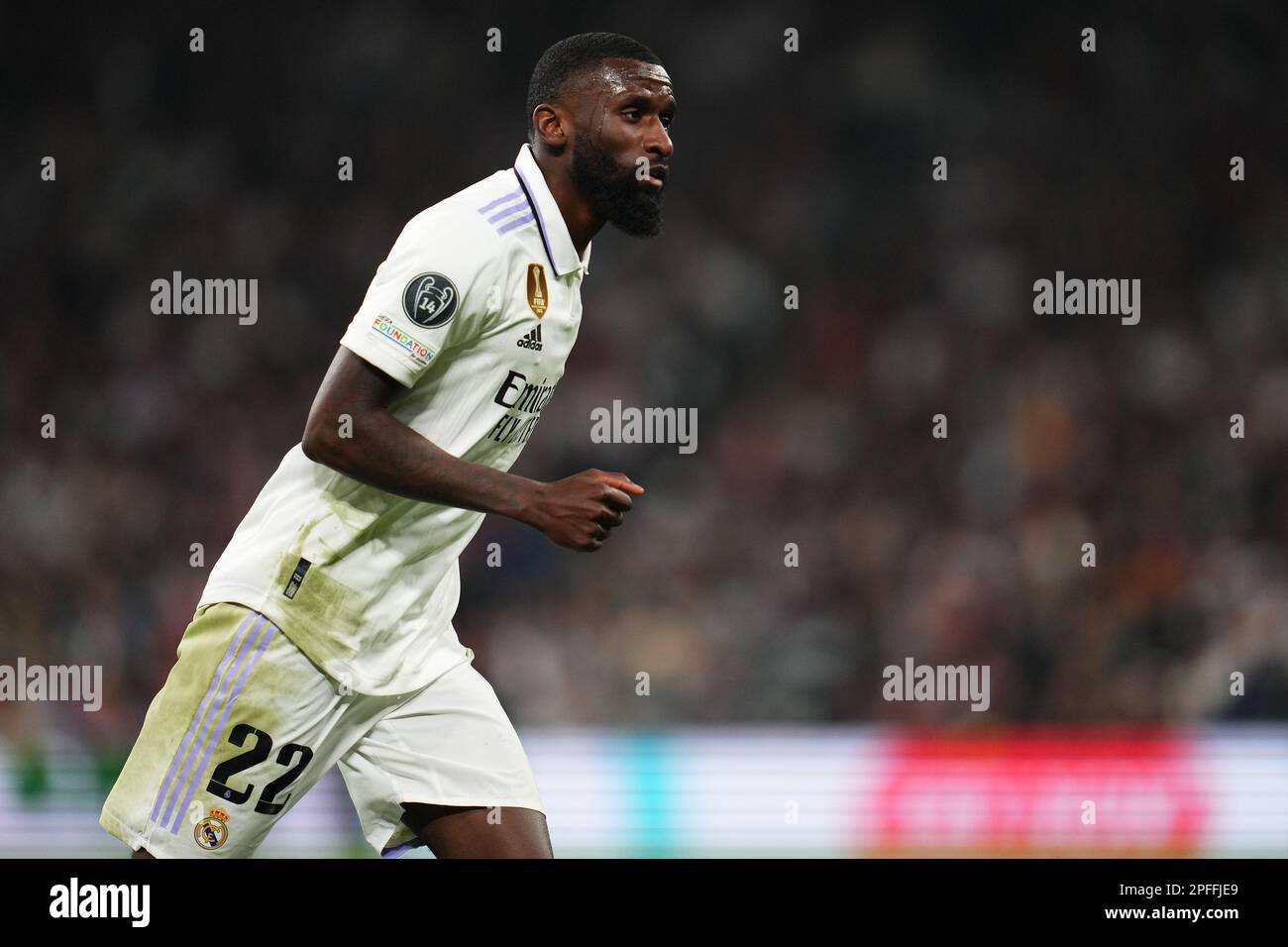 Antonio Rudiger of Real Madrid during the UEFA Champions League match ...