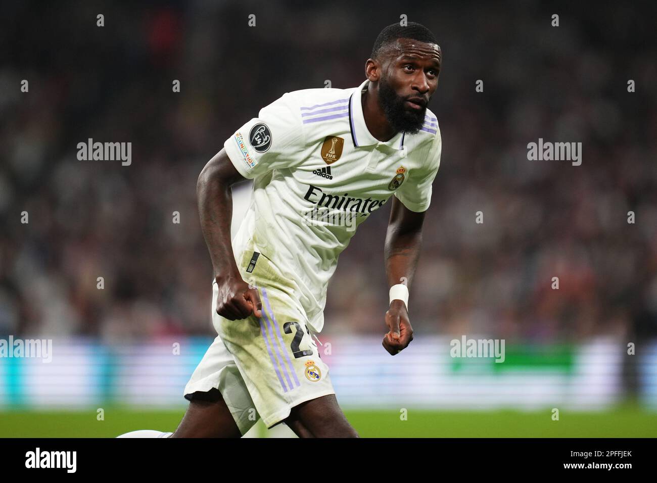 Antonio Rudiger of Real Madrid during the UEFA Champions League match ...