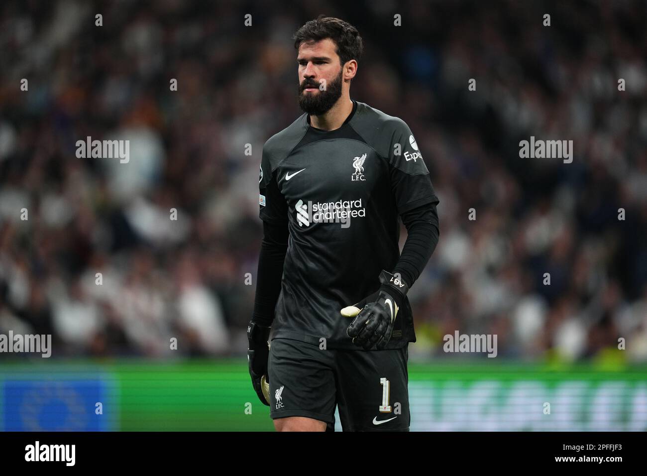Alisson Becker of Liverpool FC during the UEFA Champions League match ...