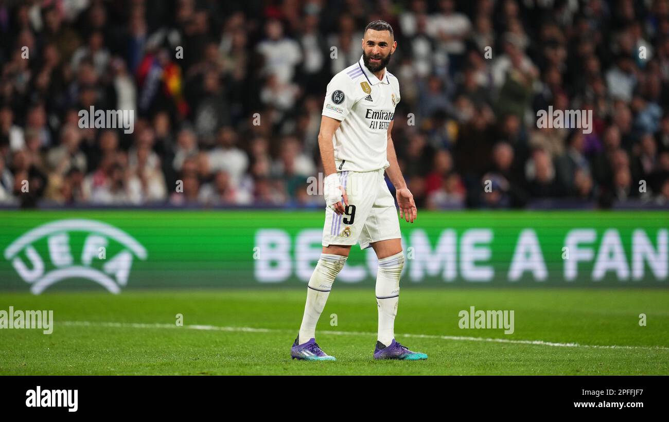 Karim Benzema of Real Madrid during the UEFA Champions League match ...