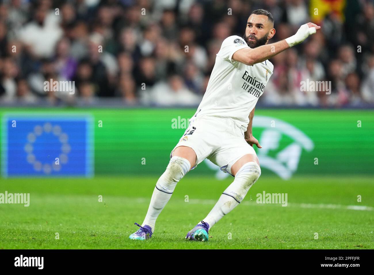 Karim Benzema of Real Madrid during the UEFA Champions League match ...