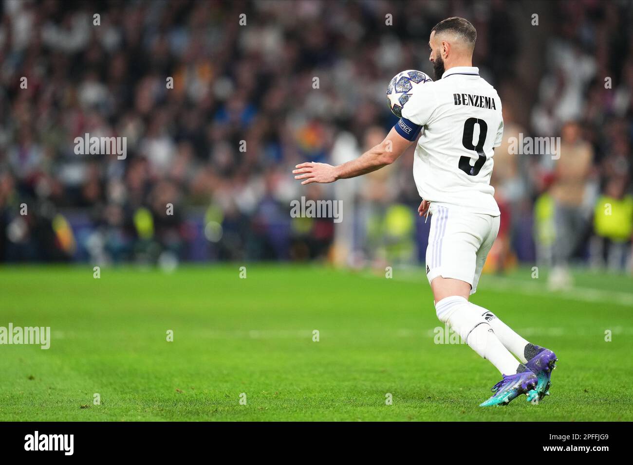 Karim Benzema of Real Madrid during the UEFA Champions League match ...