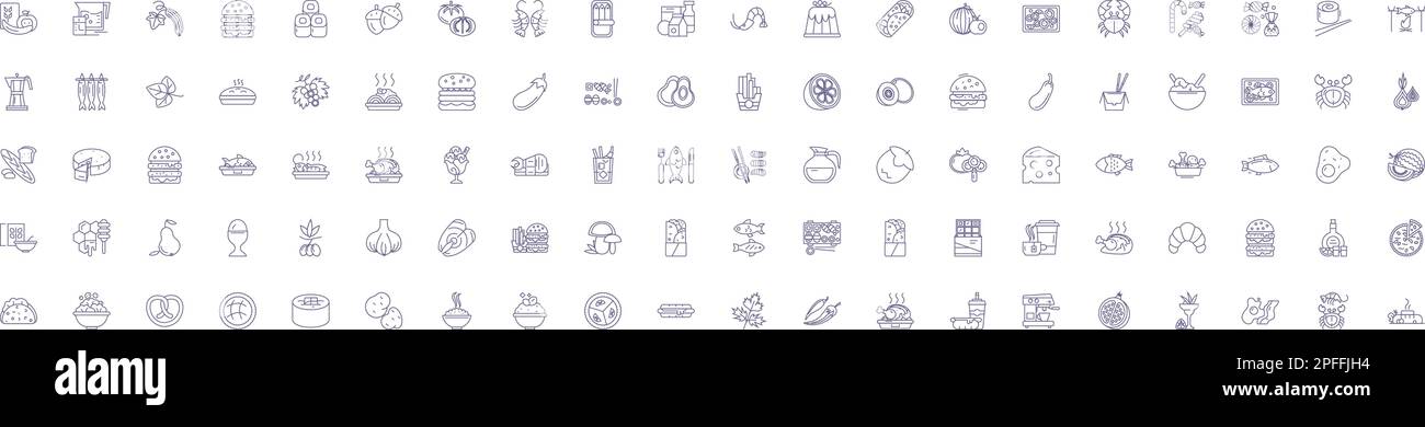 Food market line icons signs set. Design collection of Grocery ...