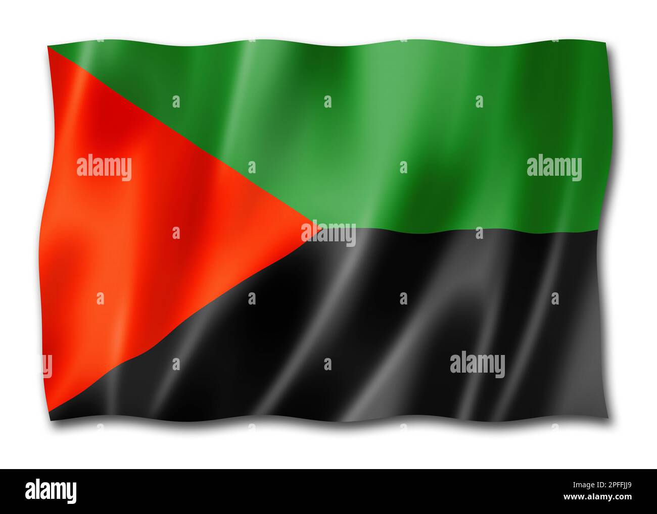 Martinique Independence flag, Overseas Territories of France. 3D ...