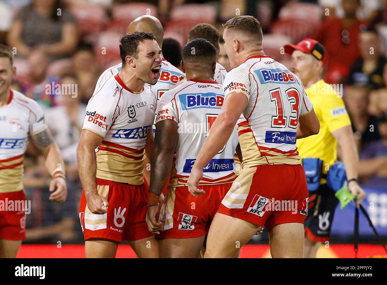 Sean O Sullivan and Tom Gilbert of the Dolphins celebrate winning the ...