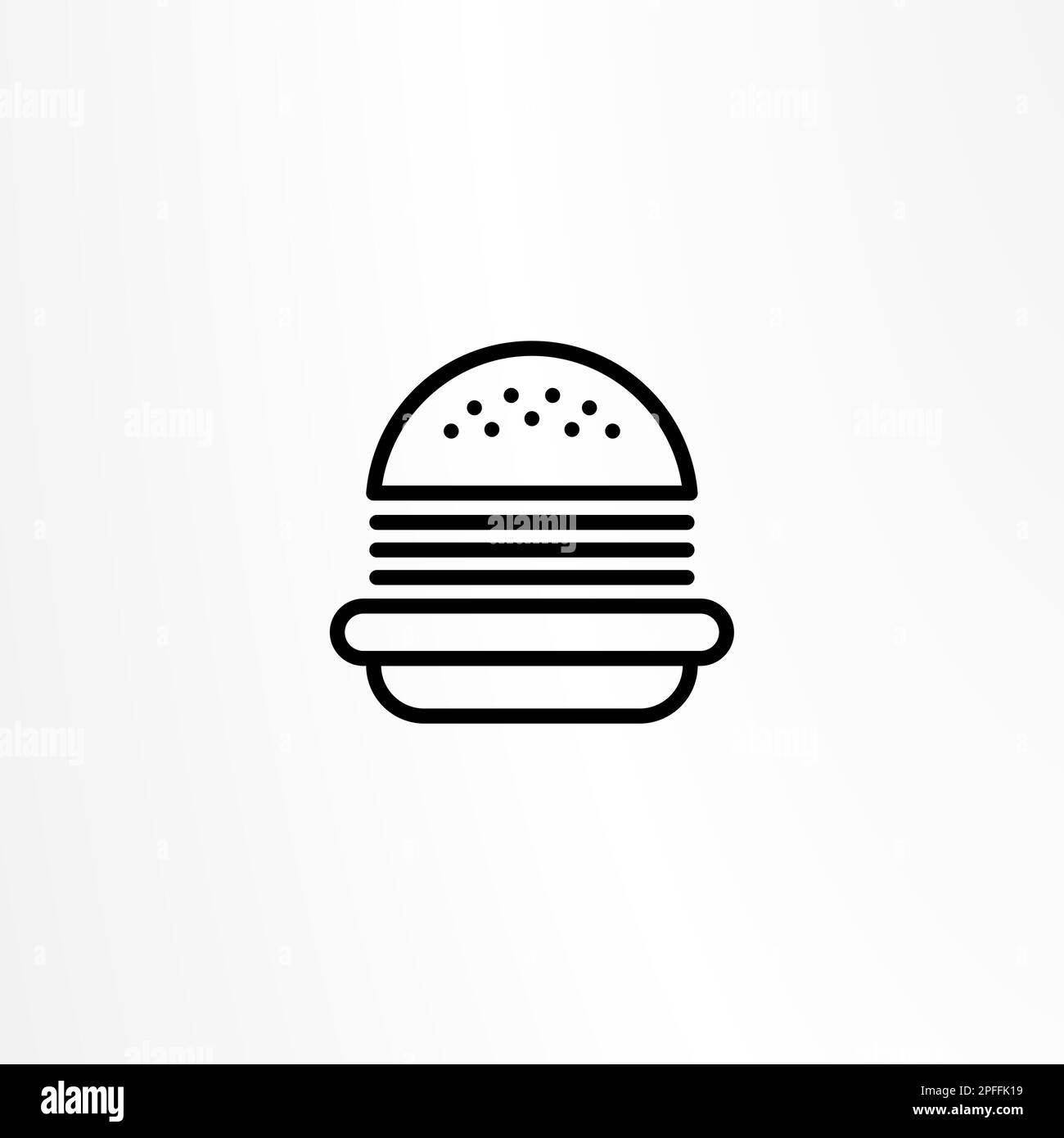Burger icon. Hamburger logo. Fast food line emblem Stock Vector Image ...