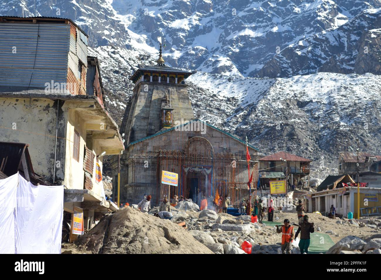 Kedarnath temple reopen for pilgrims after disaster. Kedarnath Mandir ...