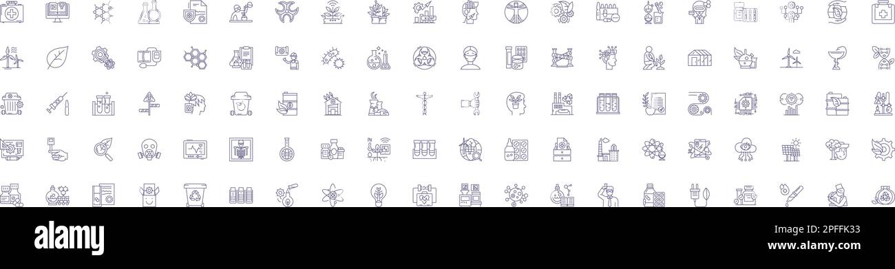 Biology line icons signs set. Design collection of Organism, Cell ... Biology line icons signs set. Design collection of Organism, Cell ...