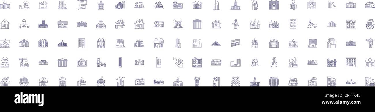Engineering and architecture firm line icons signs set. Design ... Engineering and architecture firm line icons signs set. Design ...