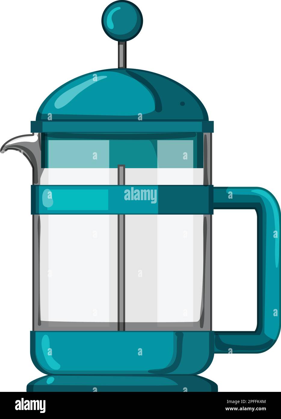 drink french press coffee cartoon vector illustration Stock Vector ...