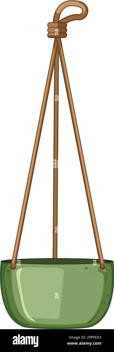 natural hanging planter cartoon vector illustration Stock Vector Image ...