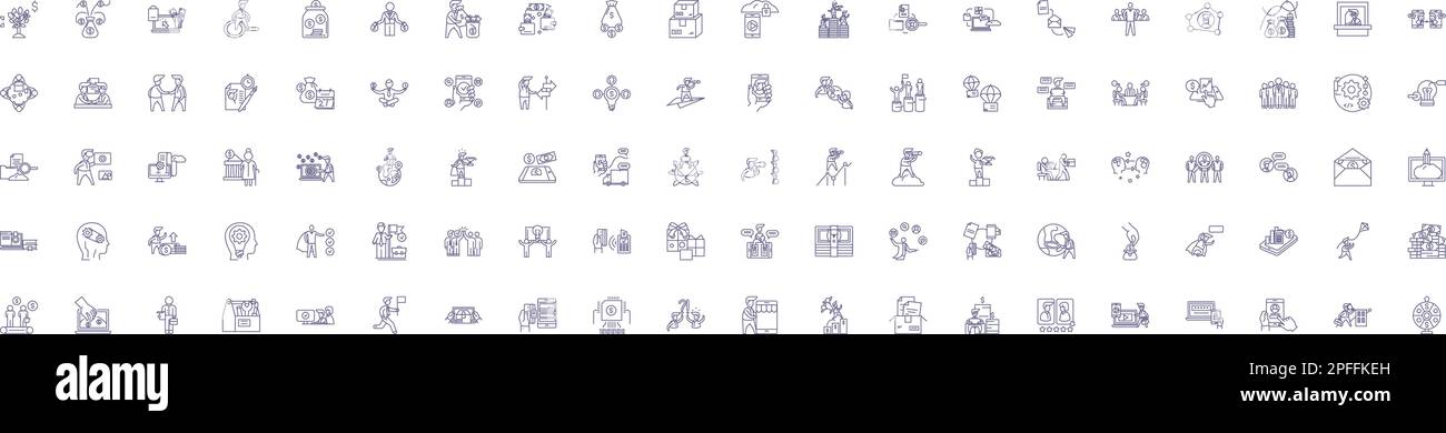 Business Strategy Line Icons Signs Set Design Collection Of Planning Innovation Operational