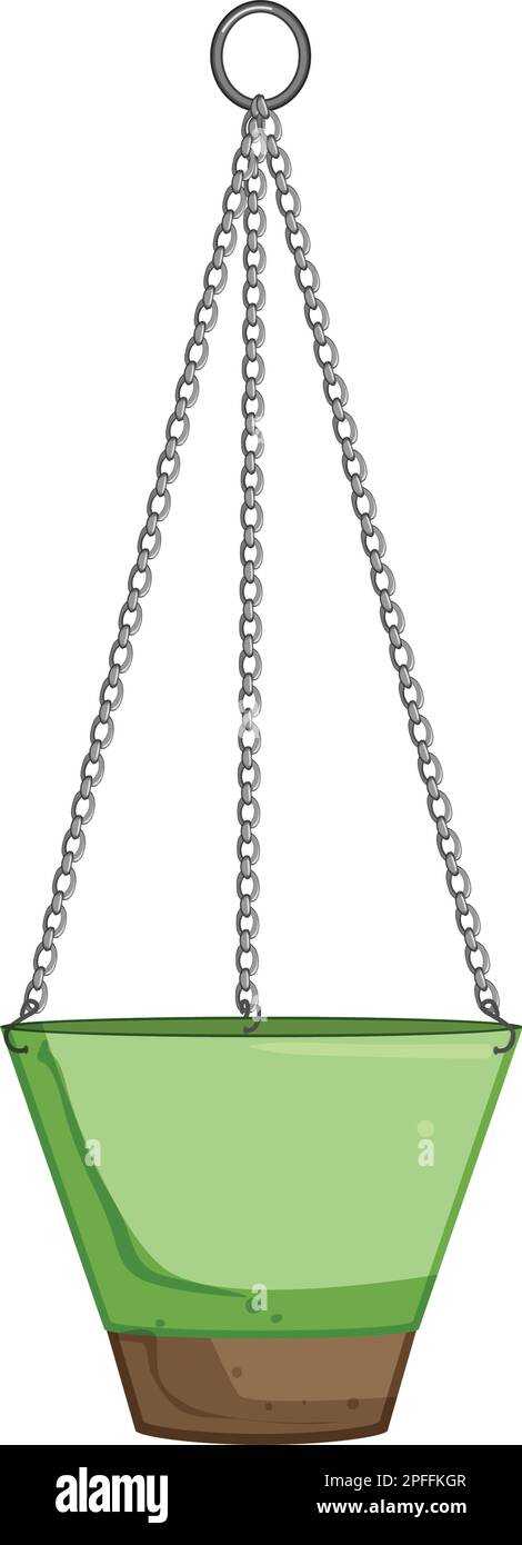 macrame hanging planter cartoon vector illustration Stock Vector Image ...