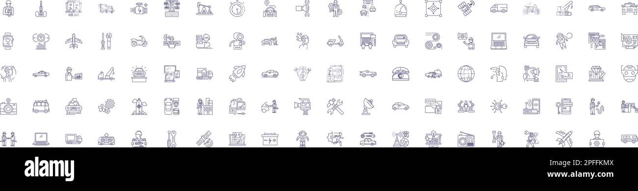 Business automation line icons signs set. Design collection of ... Business automation line icons signs set. Design collection of ...