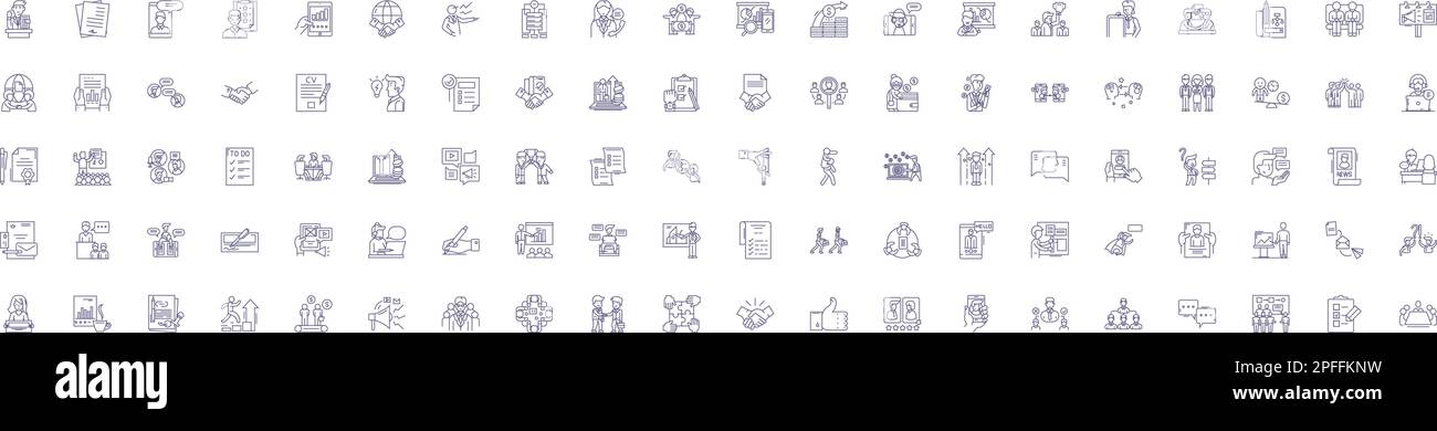 Business communication line icons signs set. Design collection of ... Business communication line icons signs set. Design collection of ...