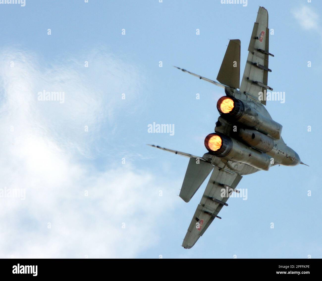 Nove Zamky, Slovakia. 21st June, 2008. ***FILE PHOTO*** A MiG-29 ...