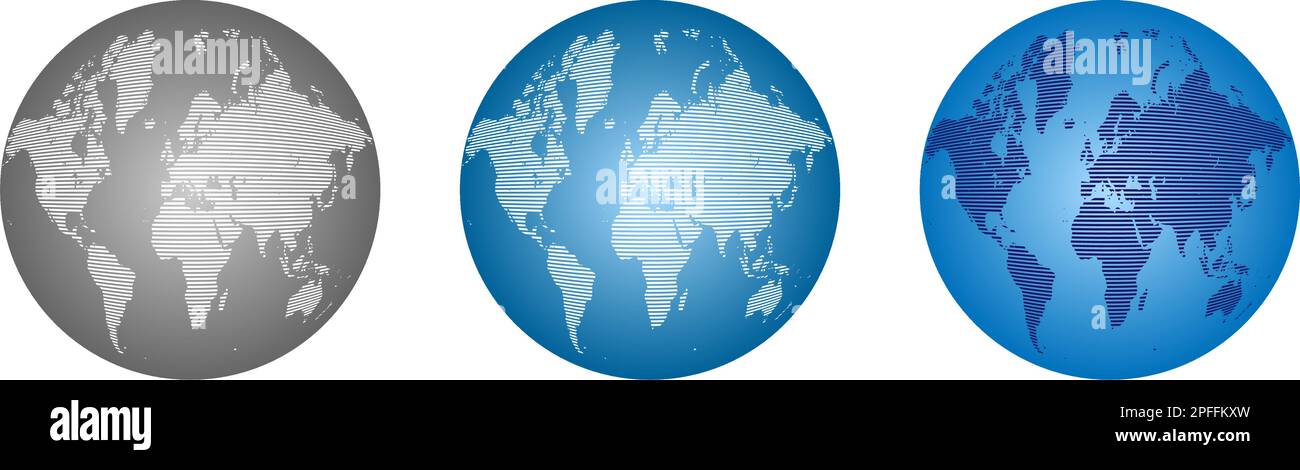 Icon set World global planet earth icon symbol isolated. 3D style ... Icon set World global planet earth icon symbol isolated. 3D style ...