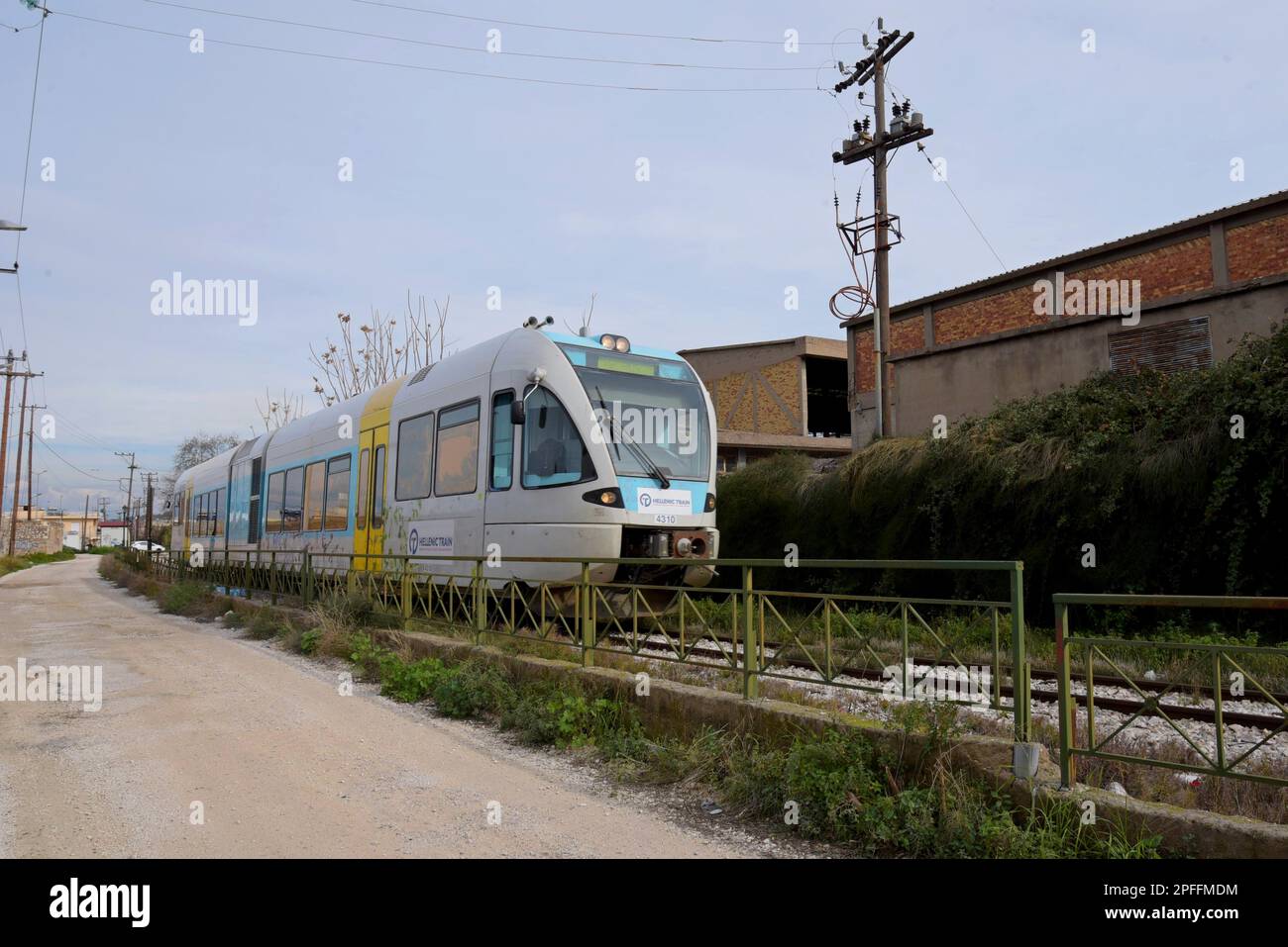 Hellenic railways Stadler GTW train at Patras Central Railway Station ...