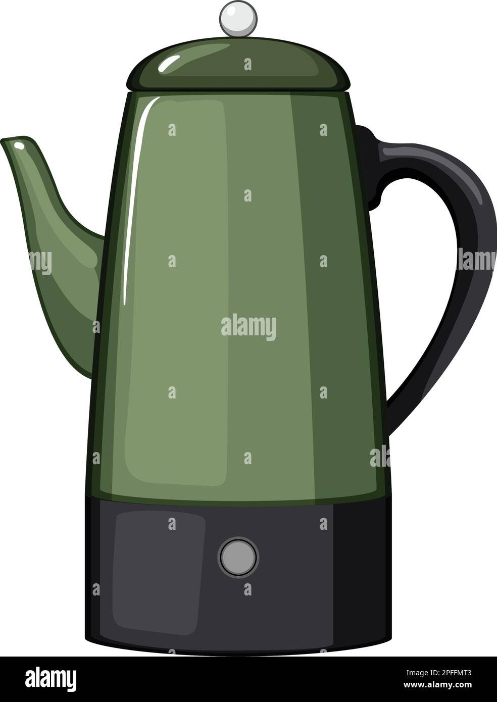 pot percolator pot coffee cartoon vector illustration Stock Vector ...