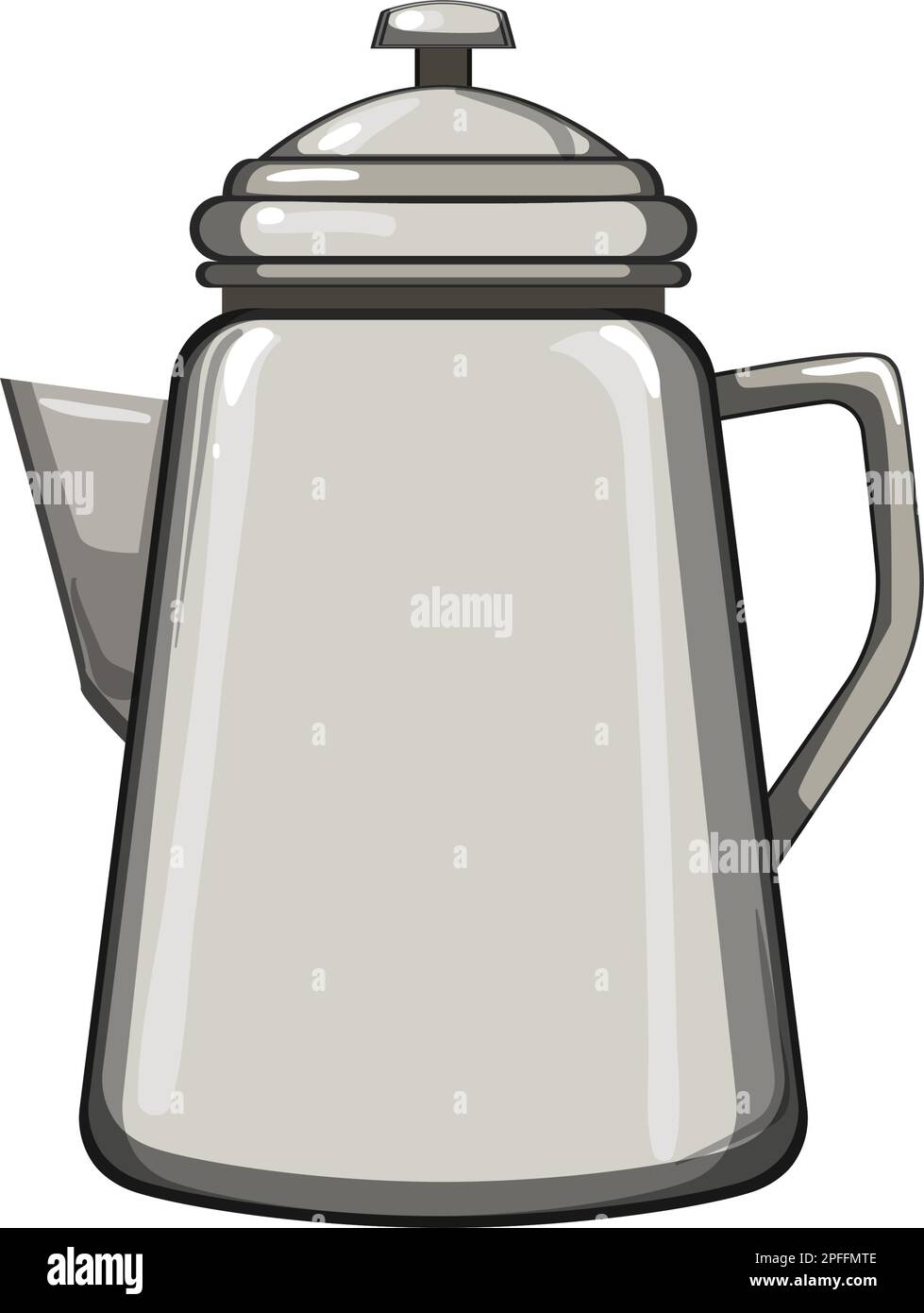 machine percolator pot coffee cartoon vector illustration Stock Vector ...