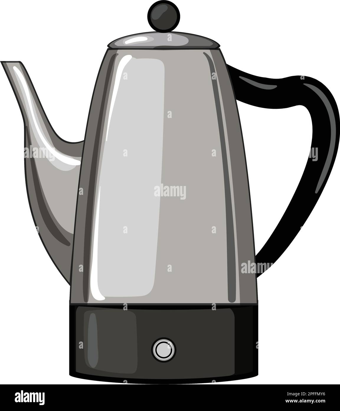 cup percolator pot coffee cartoon vector illustration Stock Vector ...