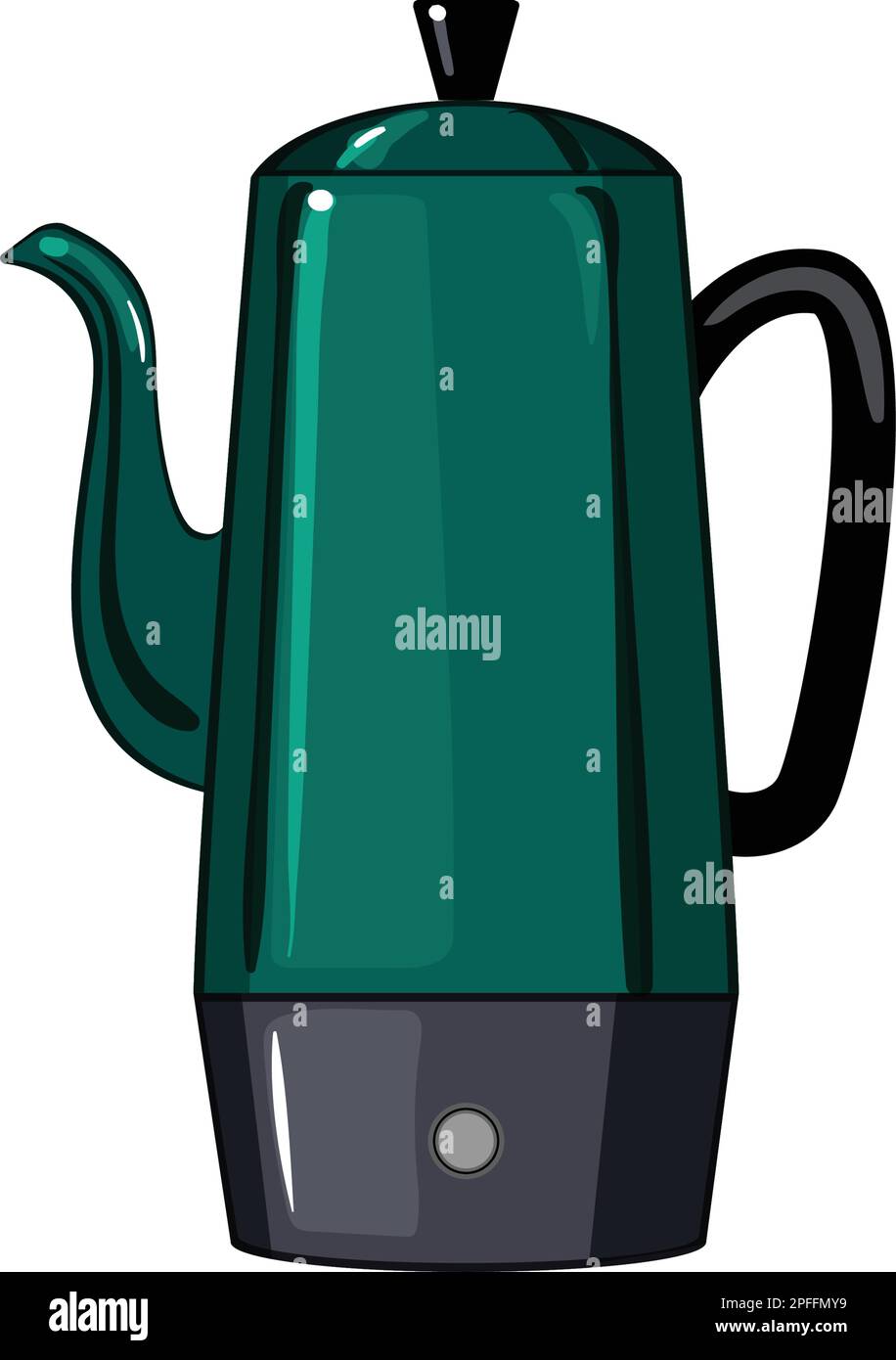breakfast percolator pot coffee cartoon vector illustration Stock ...