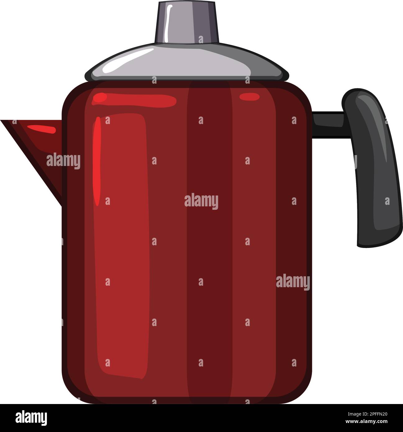 hot percolator pot coffee cartoon vector illustration Stock Vector ...