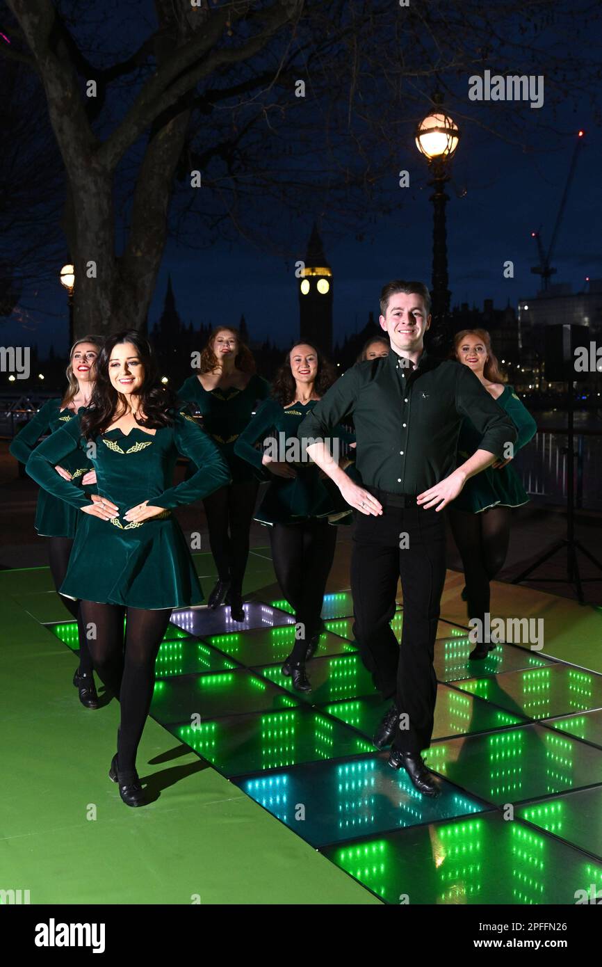 EDITORIAL USE ONLY Irish dancers perform on Tourism Ireland's 'greenest ...