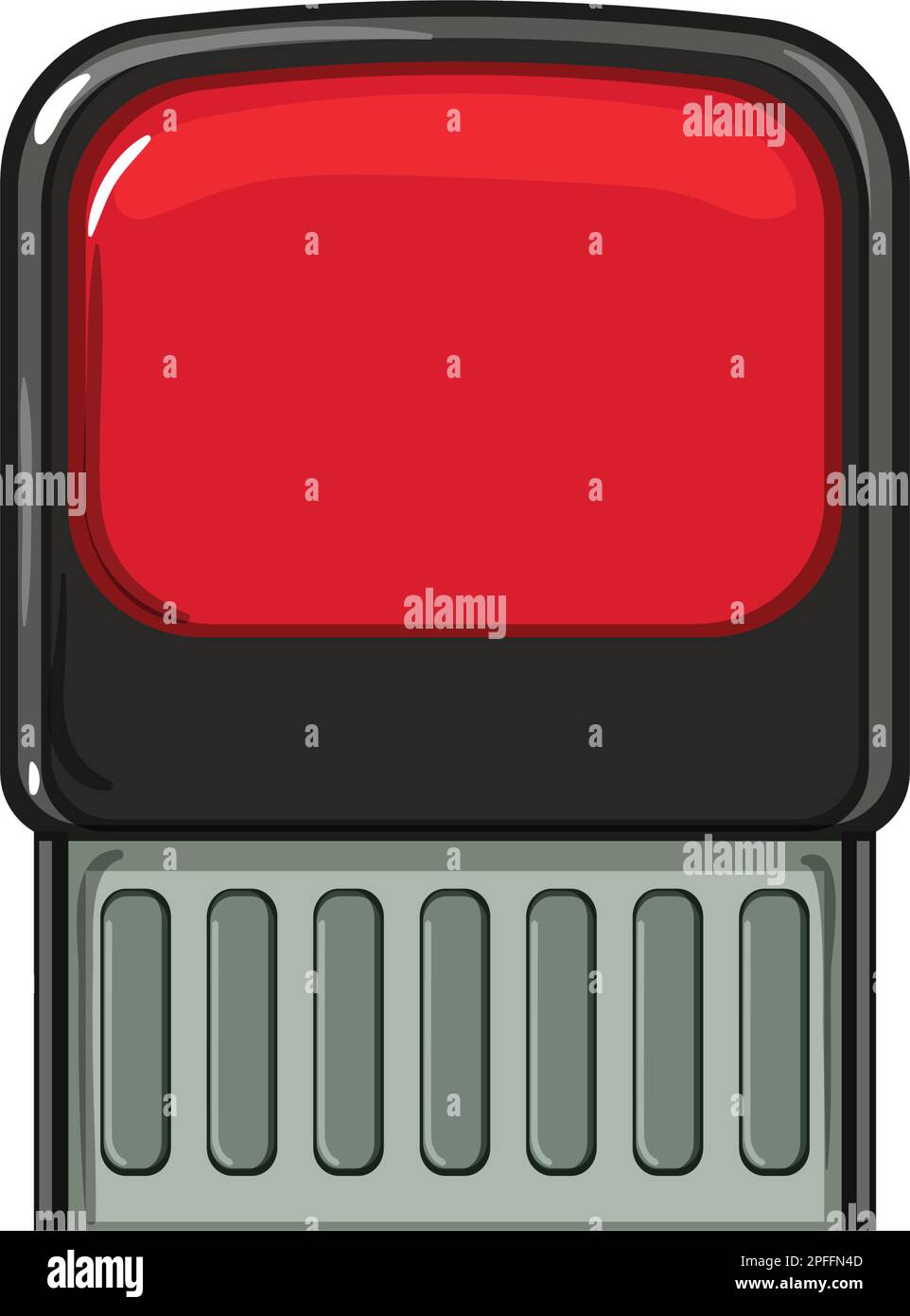 business stamp handle cartoon vector illustration Stock Vector Image ...