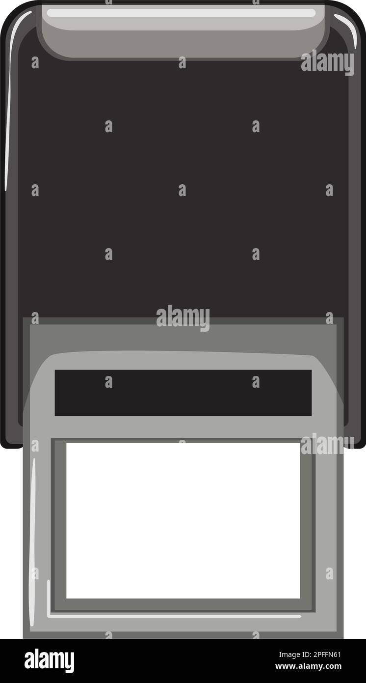 stamper stamp handle cartoon vector illustration Stock Vector Image ...