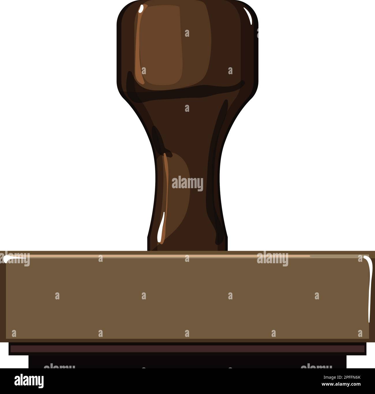 rubber stamp handle cartoon vector illustration Stock Vector Image ...