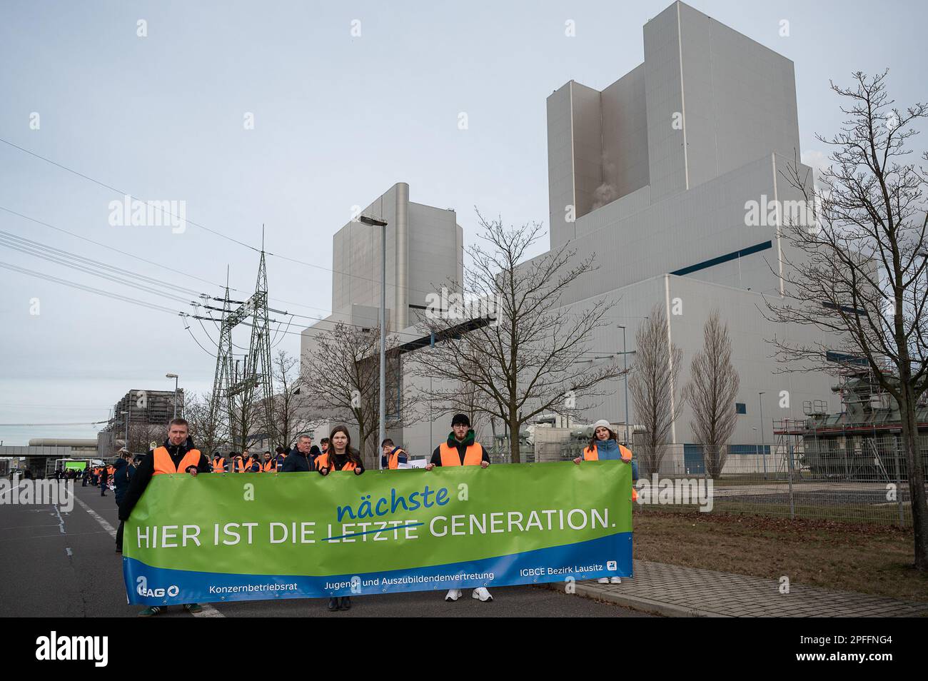 Boxberg, Germany. 17th Mar, 2023. Trainees of Lausitz Energie Bergbau ...