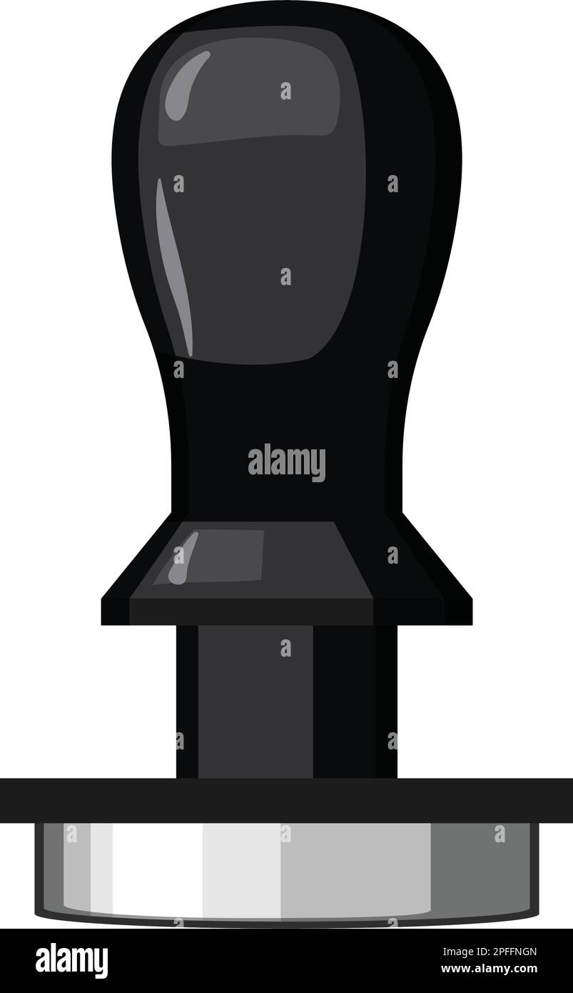 maker tamper coffee cartoon vector illustration Stock Vector Image ...